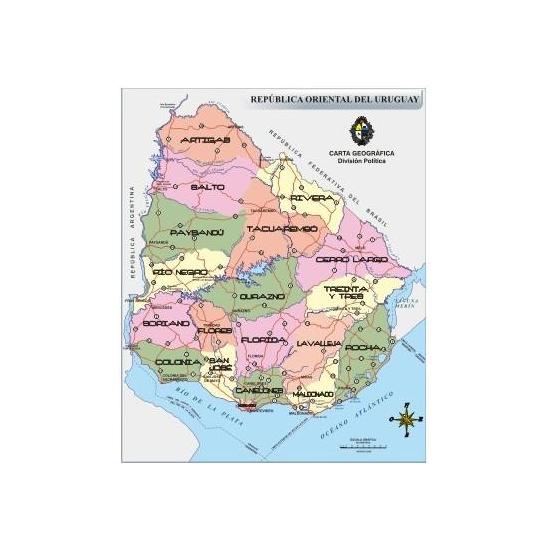 Papelería Valman - MAPA POLÍTICO DE URUGUAY