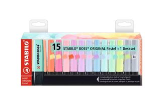 Papelería Valman - MARCADOR FLUO STABILO PASTEL x 15 COLORES